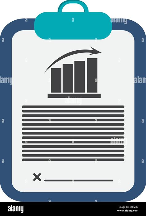 Clipboard With Graph Chart Icon Stock Vector Image Art Alamy