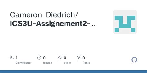 github cameron diedrich ics3u assignement2 python