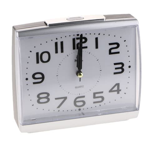 Non Ticking Analog Alarm Clock With Nightlight And Grandado
