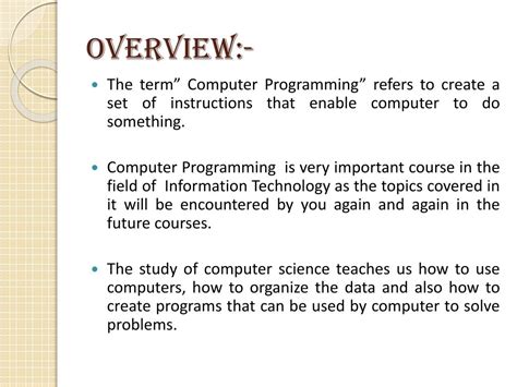 Ppt Introduction To Computer Programming Itc 314 Powerpoint