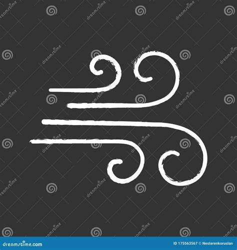 Airflow Chalk Icon Stock Vector Illustration Of Climate 175563567