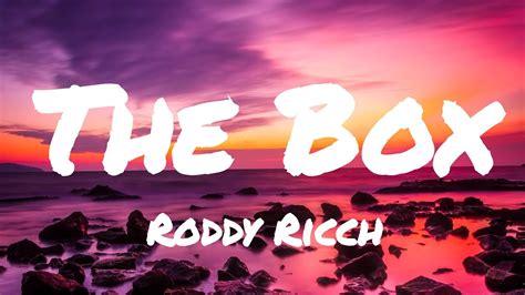 Roddy Ricch The Box Song Lyrics Video Youtube