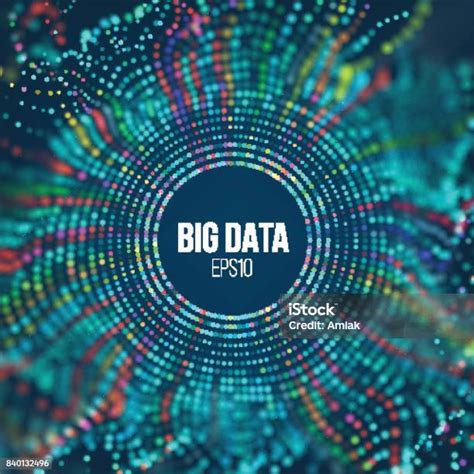 원형 격자 파입니다 추상 Bigdata 과학 배경입니다 큰 데이터 혁신 기술 0명에 대한 스톡 벡터 아트 및 기타 이미지 0명 3차원 형태 Glitch Style