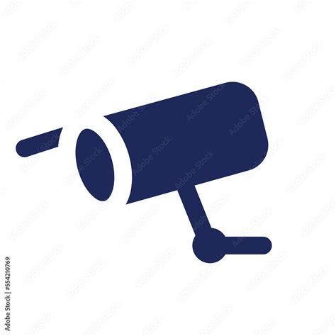 Surveillance Black Glyph Ui Icon Cctv System Security Technology