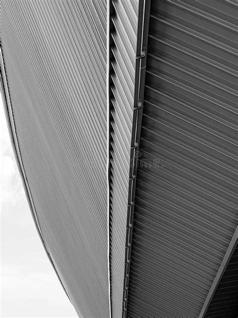 Abstraction Part Of The Metal Cladding Of The Building Stock Image
