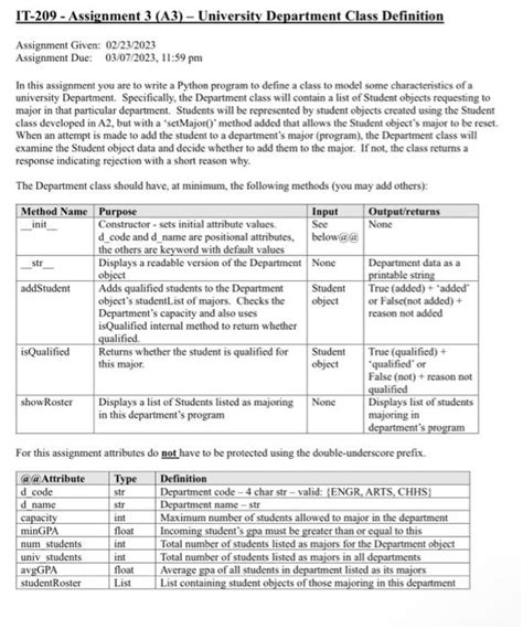 solved it 209 assignment 3 a3 university department