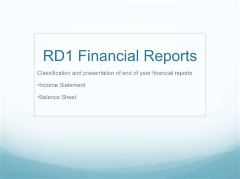 Classification Of Final Reports Pptx