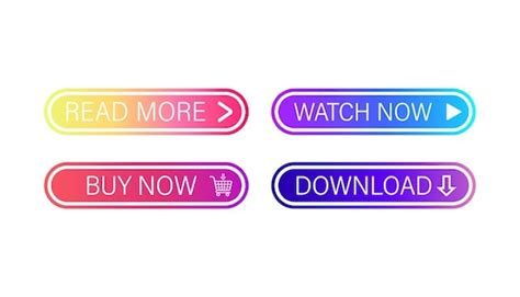 vibrant collection of clickable call to action buttons jiffy designs