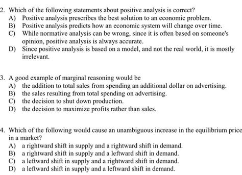 Solved 2 Which Of The Following Statements About Positive