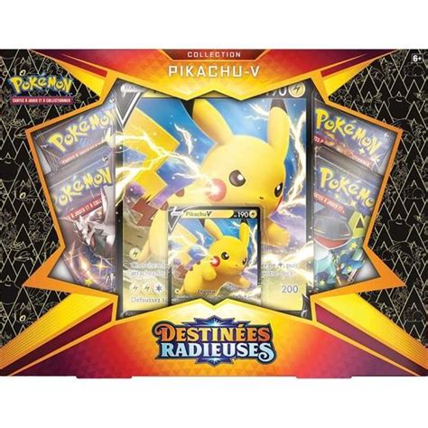 Coffret Pikachu V Asmodee Destinées Radieuses Cartes Pokémon Cdiscount Jeux Jouets