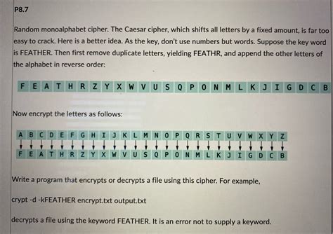 answered p8 7 random monoalphabet cipher the… bartleby