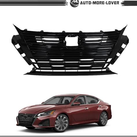 Front Grille Plastic For 2023 2024 Nissan Altima Sl Sv Gloss Black