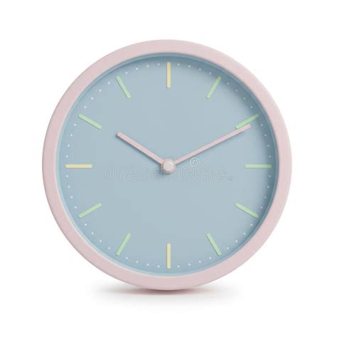 Pastel Pink And Blue Round Wall Clock Stock Illustration Illustration
