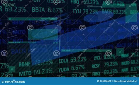 Animation Of Statistics And Financial Data Processing Stock Footage