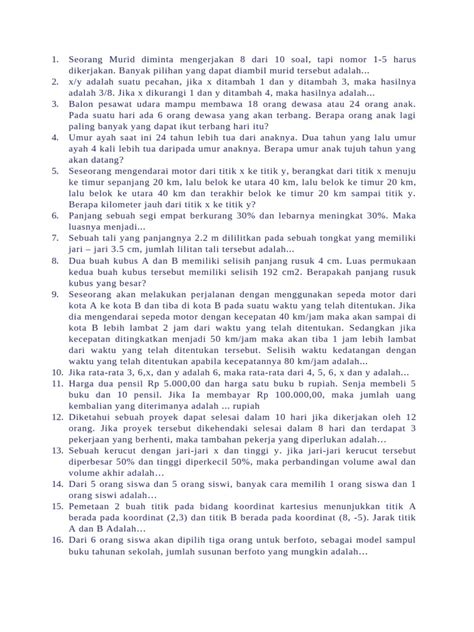 Soal Penalaran Numerik Tni Polri Pdf