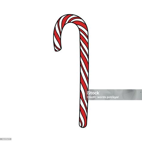 아이 그림 만화 벡터 일러스트 사탕 지팡이 흰색 배경에 고립 0명에 대한 스톡 벡터 아트 및 기타 이미지 0명 3차원 형태 겨울 Istock