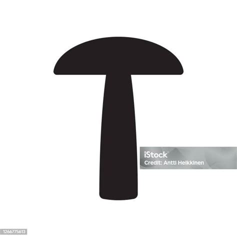 버섯 모양 아이콘 샴페인 실루엣 심플한 플랫 셰이프 두꺼비 기호와 로고 기호 벡터 일러스트 이미지입니다 흰색 배경에 격리