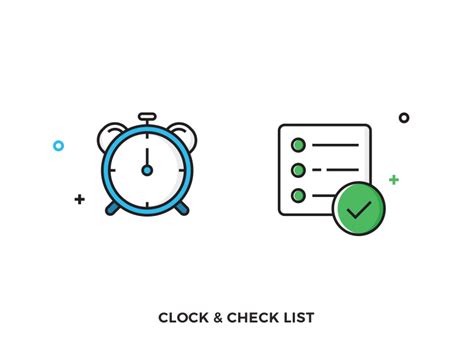 Clock Check List Illustration by Arek Płatek on Dribbble