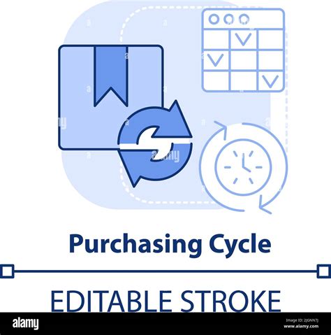 Purchasing Cycle Light Blue Concept Icon Stock Vector Image And Art Alamy