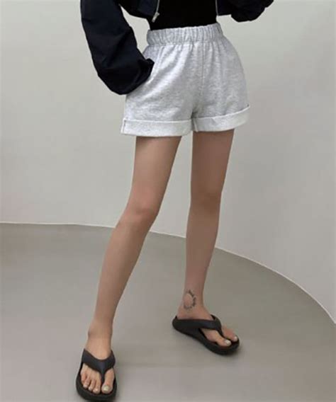 냉장고반바지 쭈리 고무줄 여름 통 4부 와이드 하이웨스트 면 밴딩 롤업 반 바지 팬츠 에이블리