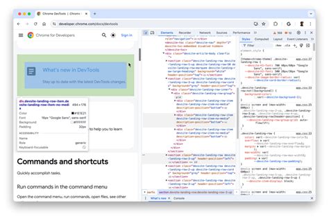 Inspect Mode Quickly Analyze Element Properties Chrome DevTools Chrome For Developers