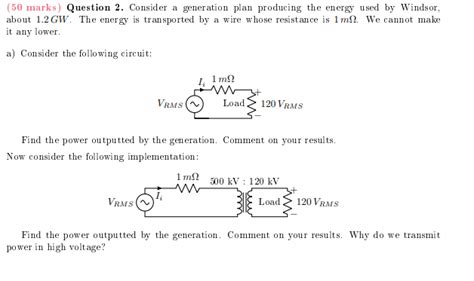 solved 50 ﻿marks ﻿question 2 ﻿consider a generation plan