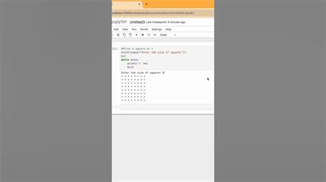 Print Square Of Python Whileloopcoding Programming Youtube