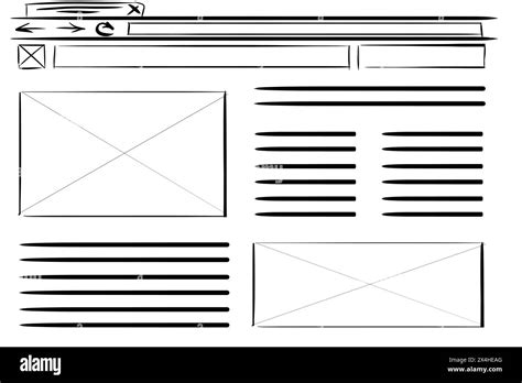 Website Design Template Interface Development Wireframe With