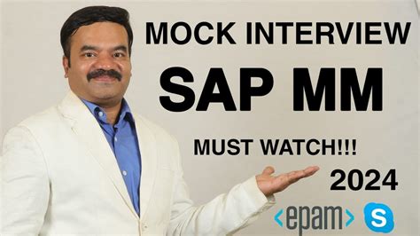 Sap Mm Mock Interview Part 2 Mock Interview For Freshers And Experienced2024 Youtube