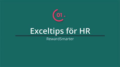 exceltips för hr 1 rewardsmarter