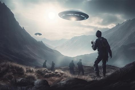 Premium Ai Image Person Exploring Alien World And Discovering Unknown Alien Lifeforms