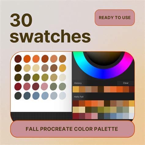 Fall Procreate Palette For Autumn Colour Palette For Ipad Procreate Color Palette For Fall