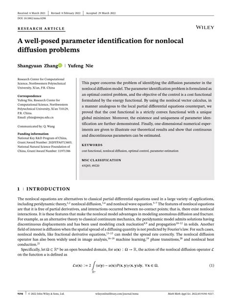 A Well‐posed Parameter Identification For Nonlocal Diffusion Problems
