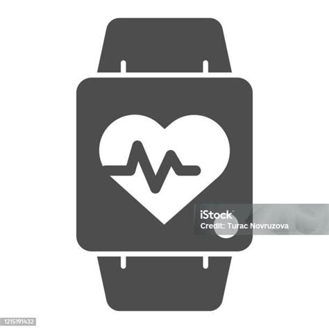 스마트 시계 라인과 솔리드 아이콘 심장 박동 모니터 기호와 피트니스 추적기 흰색 배경에 윤곽 스타일 그림 모바일 컨셉과 웹 디자인에 대한 건강한 라이프 스타일 기호 벡터