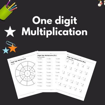 One Digit Multiplication Printable By Samir Latrous TPT