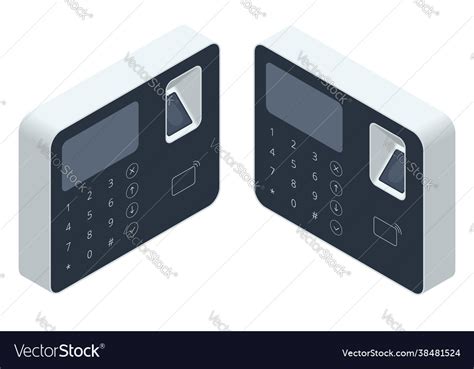 Finger Print Scan For Enter Security System Vector Image