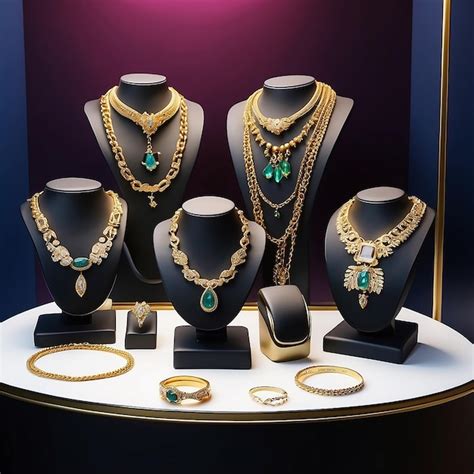Expencive Jewelry Gold Rings And Luxury Necklaces Premium Ai