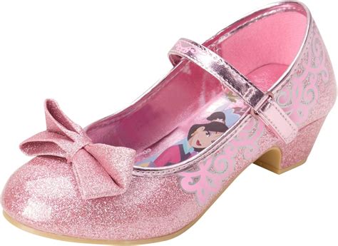Disney Princess Shoes Glitter Mary Jane Low Heel Block