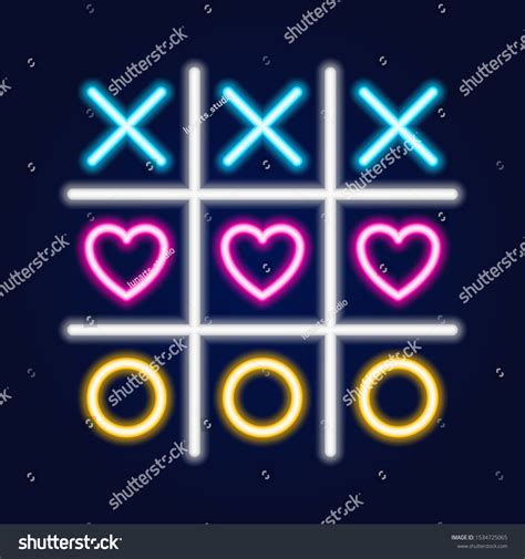 Tic Tac Toe Game Linear Outline Stock Vector Royalty Free 1534725065 Shutterstock