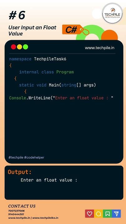 How To Get User Input An Float Value C Techpile Codehelper Youtube