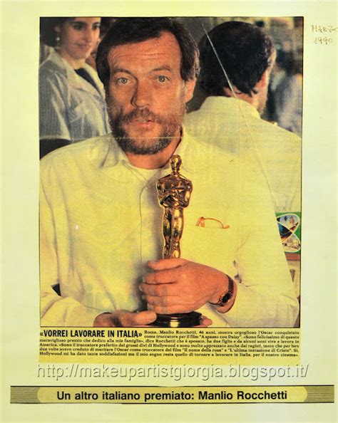 Make Up Artist Manlio Rocchetti Un Truccatore Da Oscar