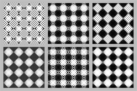 Abstract Seamless Geometrical Dot Pattern Background Set Stock Vector Illustration Of Circle