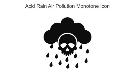 Acid Rain Air Pollution Monotone Icon In Powerpoint Pptx Png And Editable Eps Format PPT Template
