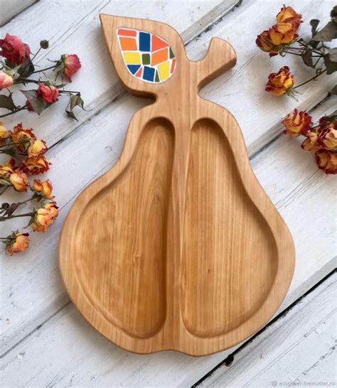 Менажница из цельного массива карагача керамика в интернет магазине на Ярмарке Мастеров