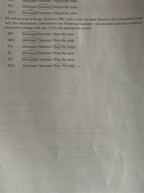 Solved Vc Decrease Increase X Stayed The Same Tlc