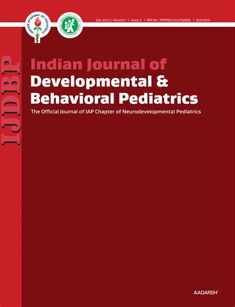Pdf Indian Journal Of Developmental And Behavioral Pediatrics I