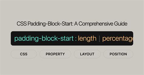 Css Padding Block Start A Comprehensive Guide