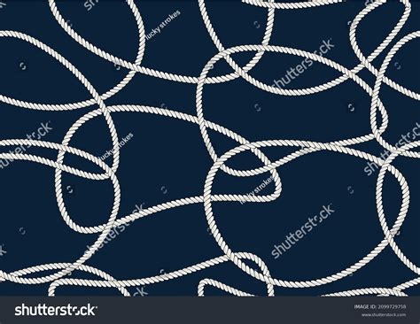 Navy Rope Hand Drawn Design Nautical Stock Vector Royalty Free 2099729758 Shutterstock