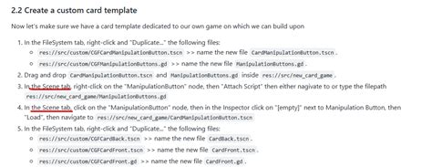 issue in quick start guide · issue 180 · db0 godot card game framework