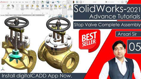 Solidworks Assembly Tutorials Stop Valve Solidworks Full Training
